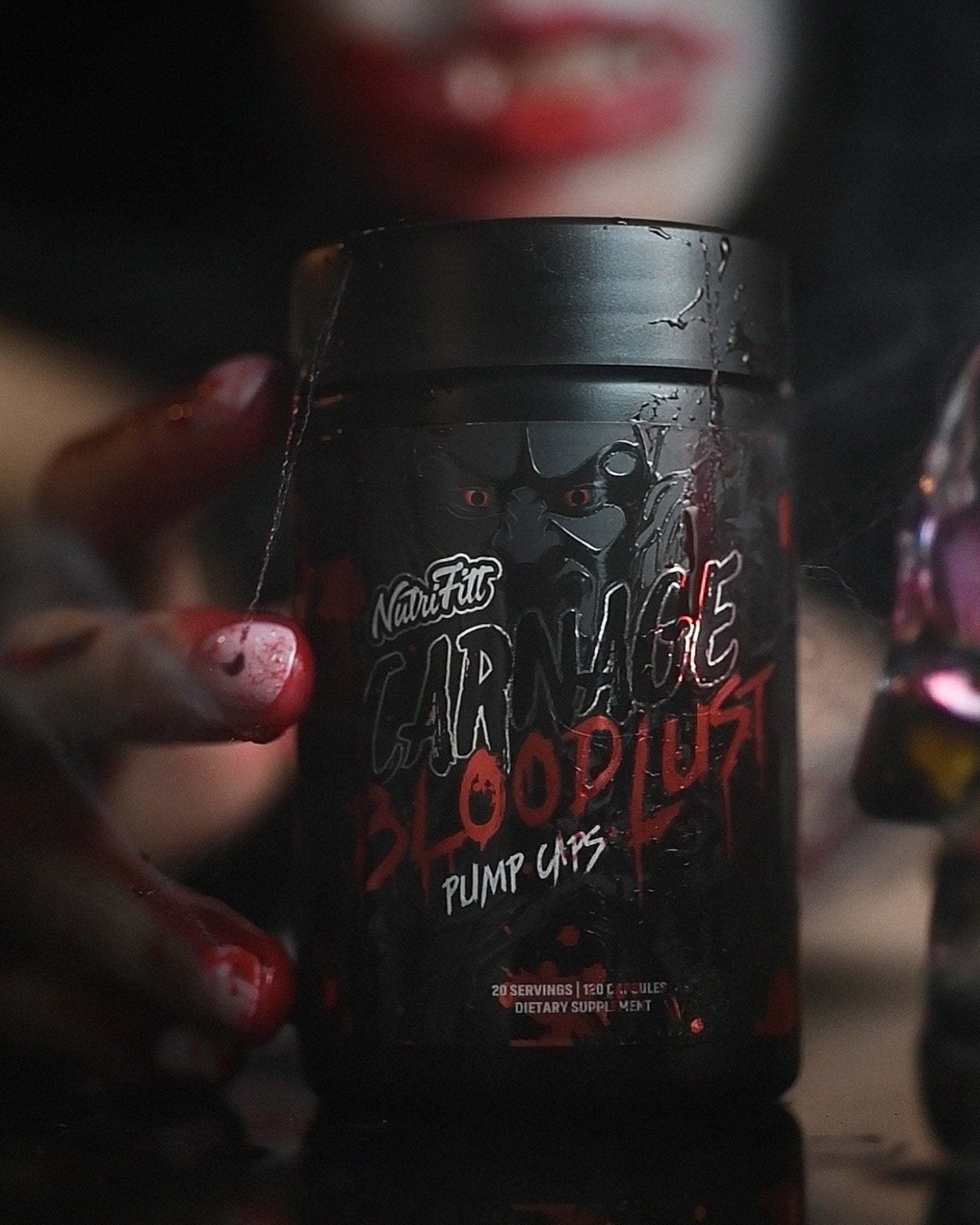 CARNAGE Bloodlust Pump Caps V2 | Nitric Oxide Supplement | NutriFitt