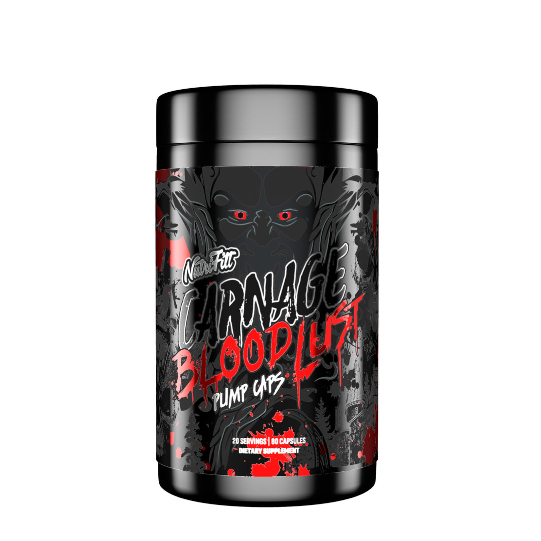 CARNAGE Bloodlust Pump Caps V2 | Nitric Oxide Supplement | NutriFitt